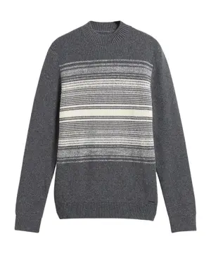 Barbour Stripe Mock Neck Knit Sweater