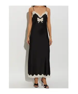LoveShackFancy Lomira Lace-trim Slip Dress