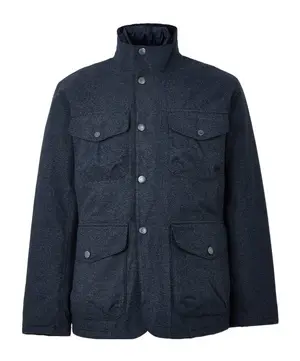 Barbour Stand Collar Multi-pocket Field Jacket - Deep Navy