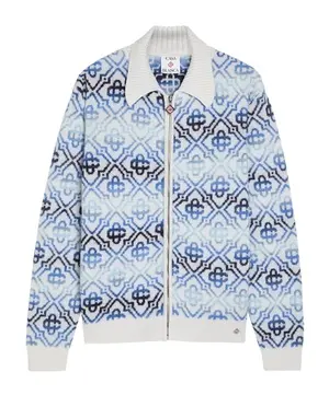 Casablanca CAS SPACE DYE MONOGRAM ZIP UP Multi-color