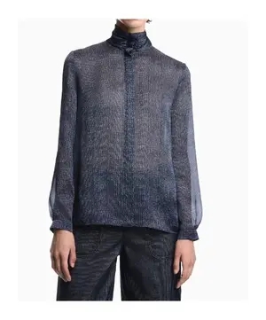 Emporio Armani Printed Satin Shirt Signature Capsule