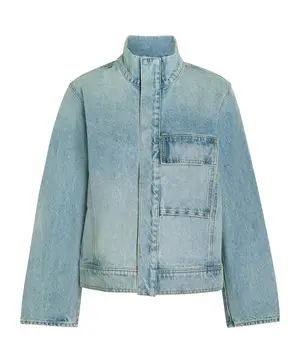 NILI LOTAN Long-sleeve Denim Jacket - Light Blue