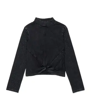 DIESEL® Rhinestone-embellished Twist-detail T-shirt