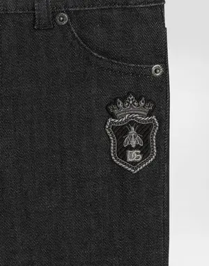Dolce & Gabbana Five-pocket Embroidered Jeans