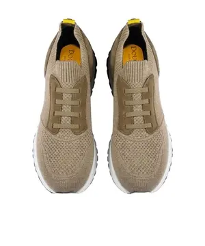 DOUCAL'S Textured Knit Low-top Sneakers