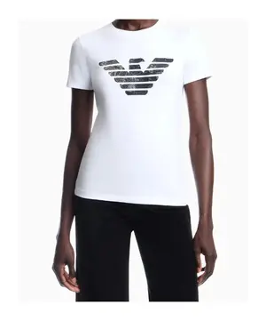 Emporio Armani T-shirt Regular Fit In Lightweight Stretch Cotton Jersey