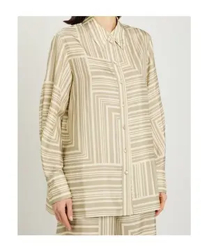 JOSEPH Striped Long-sleeved Shirt - Light Brown