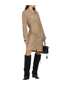 R13 Dropped-neck Shirt Dress