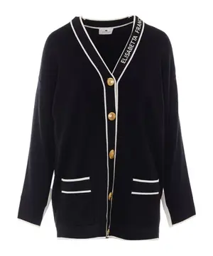 Elisabetta Franchi Logo Trim Cardigan