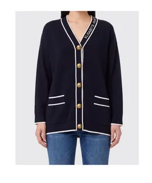Elisabetta Franchi Logo Trim Cardigan