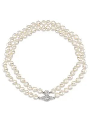 VIVIENNE WESTWOOD Collana Di Perle "graziella - Silver