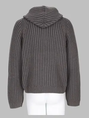 Our Legacy Maglia In Lana Merino Con Zip E Cappuccio