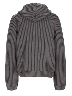 Our Legacy Maglia In Lana Merino Con Zip E Cappuccio