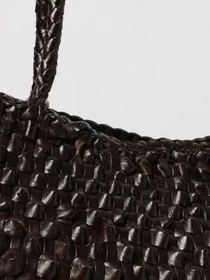 Dragon Diffusion S. Croce Cactus Hand-woven Leather Shoulder Bag - Brown