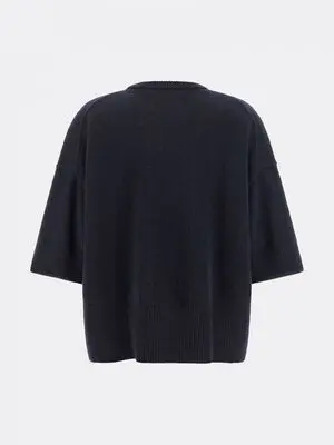 Extreme Cashmere Short-sleeved 100% Cashmere Crewneck Jumper - Blue