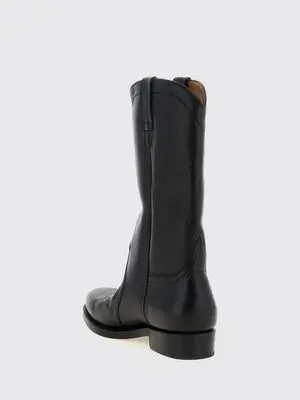 JIL SANDER Tapered Toe Smooth Calfskin Leather Western Boots
