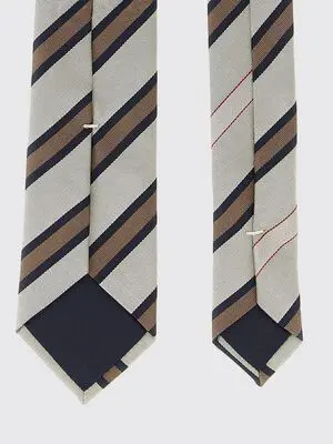 Valentino Garavani Regimental Striped Silk Tie With Vlogo Signature - Multicolor