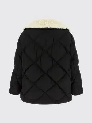 IENKI IENKI Shearling Queen Nylon Puffer Jacket With Asymmetric Closure - Black