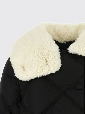 IENKI IENKI Shearling Queen Nylon Puffer Jacket With Asymmetric Closure - Black