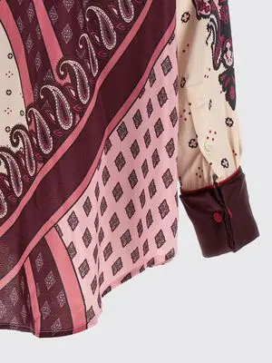 F.R.S FOR RESTLESS SLEEPERS Ethnic Print Silk Blend Shirt With Ruffles