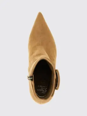 ROGER VIVIER Viv' In The City Suede Ankle Boots With Buckle