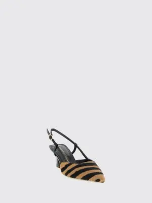STUART WEITZMAN Vinnie Animal Print Pony Hair Spool Heel Slingback Pumps