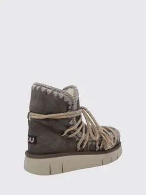 Mou Eskimo Bounce Suede Ankle Boots With Contrast Stitching