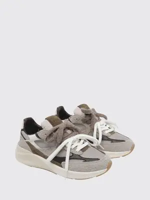 D.a.t.e. Musa Suede And Mesh Low-top Trainers With An Embossed Logo