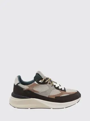 D.a.t.e. Musa Suede And Mesh Low-top Trainers With An Embossed Logo