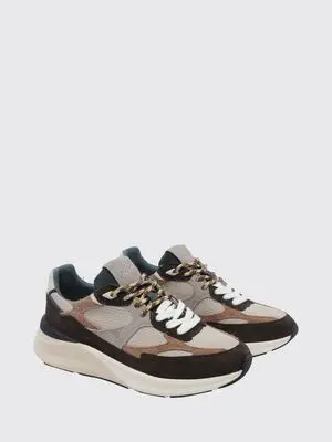 D.a.t.e. Musa Suede And Mesh Low-top Trainers With An Embossed Logo