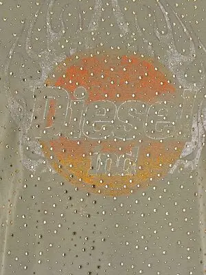 DIESEL® Slim Fit Cotton T-shirt With Rhinestones And Embroidered Logo