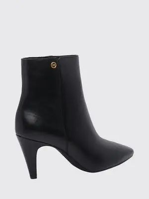 Michael Kors Daniela Leather Ankle Boots With Stiletto Heel And Mk Logo
