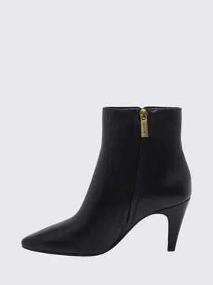 Michael Kors Daniela Leather Ankle Boots With Stiletto Heel And Mk Logo