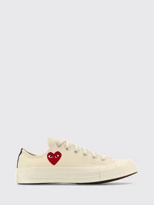 CONVERSE X COMME DES GARONS PLAY Chuck 70 Low-top Canvas Sneakers With Logo Print - Beige