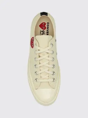 CONVERSE X COMME DES GARONS PLAY Chuck 70 Low-top Canvas Sneakers With Logo Print - Beige