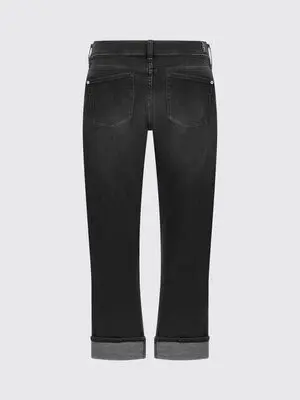 7 For All Mankind Stretch-denim Cuffed Cropped Slim Fit Jeans