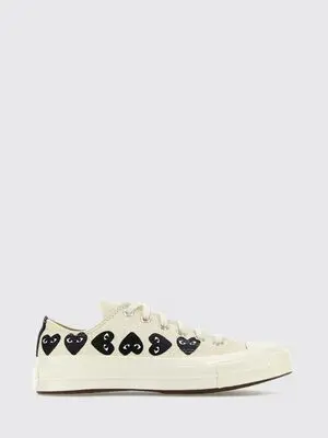 CONVERSE X COMME DES GARONS PLAY Chuck 70 Low-top Canvas Sneakers With Logo Print - White