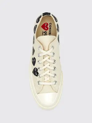 CONVERSE X COMME DES GARONS PLAY Chuck 70 Low-top Canvas Sneakers With Logo Print - White