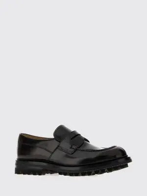 Church's Brushed Calfskin Penny Loafers With Saddle Strap And Raised Apron Toe