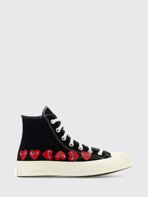 Play Comme Des Garcon Chuck 70 High-top Canvas Sneakers With Logo Print - Black