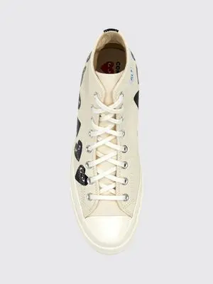 CONVERSE X COMME DES GARONS PLAY Chuck 70 High-top Canvas Sneakers With Logo Print - White