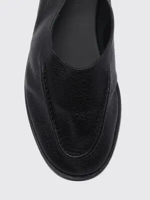 Hereu Juliol Grained Leather Ballet Flats With Round Toe And Raised Apron