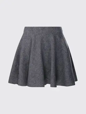 BY MALENE BIRGER Wool Knit Flared Mini Skirt With High Elasticated Waist