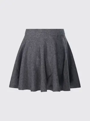 BY MALENE BIRGER Wool Knit Flared Mini Skirt With High Elasticated Waist