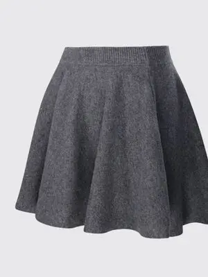 BY MALENE BIRGER Wool Knit Flared Mini Skirt With High Elasticated Waist