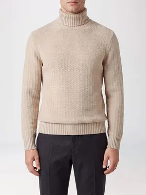 CIRCOLO 1901 Wool Turtleneck Jumper With Ribbed Collar And Cuffs - Beige