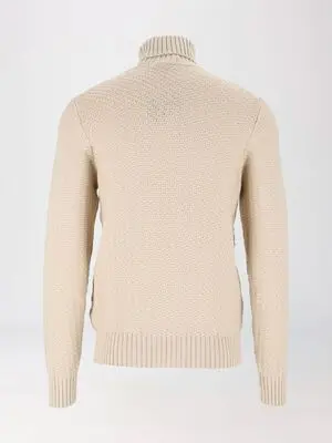 CIRCOLO 1901 Wool Turtleneck Jumper With Ribbed Collar And Cuffs - Beige