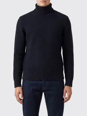 CIRCOLO 1901 Wool Turtleneck Jumper With Ribbed Collar And Cuffs - Blue