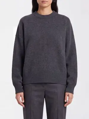 RÓHE Crew Neck Stretch Wool Jumper With Dropped Shoulders And Ribbed Trims