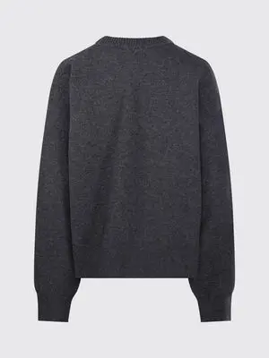 RÓHE Crew Neck Stretch Wool Jumper With Dropped Shoulders And Ribbed Trims